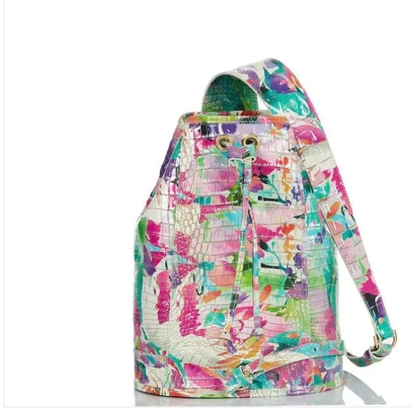 Brahmin | Bags | Brahmin Allie Sling Backpack Daylily Watercolor | Poshmark